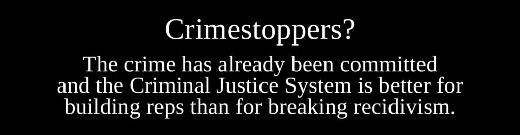 “The World According to Doctrine” — “Crimestoppers?” Bumper sticker ...